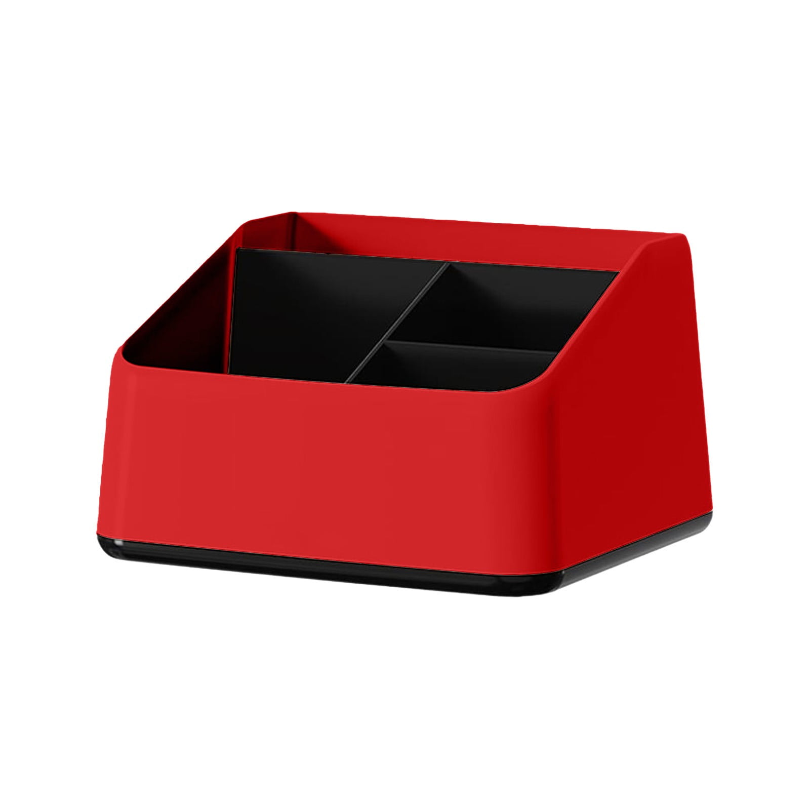 Red Red Slant Insertion Desk Organizer Stationery Storage Box ...