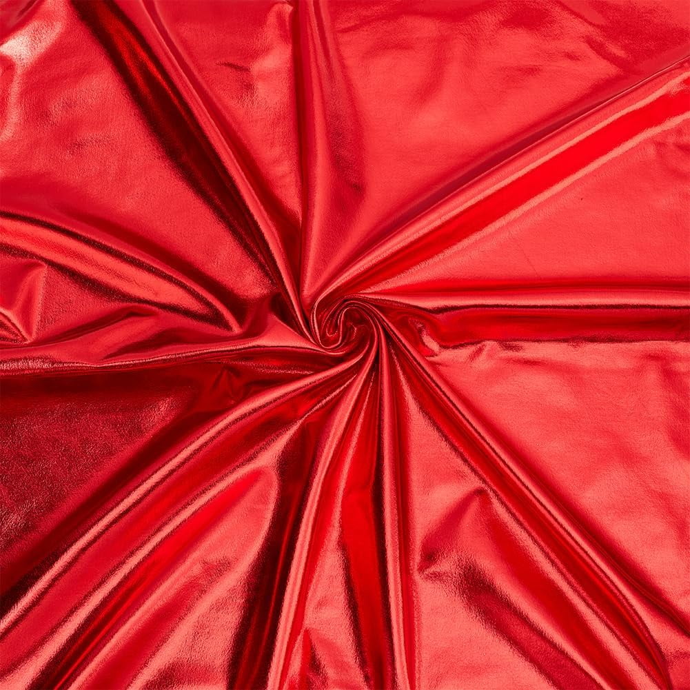 Red Red Sparkly Hologram Spandex Fabric 1.1yards×59inch Shiny Polyester ...