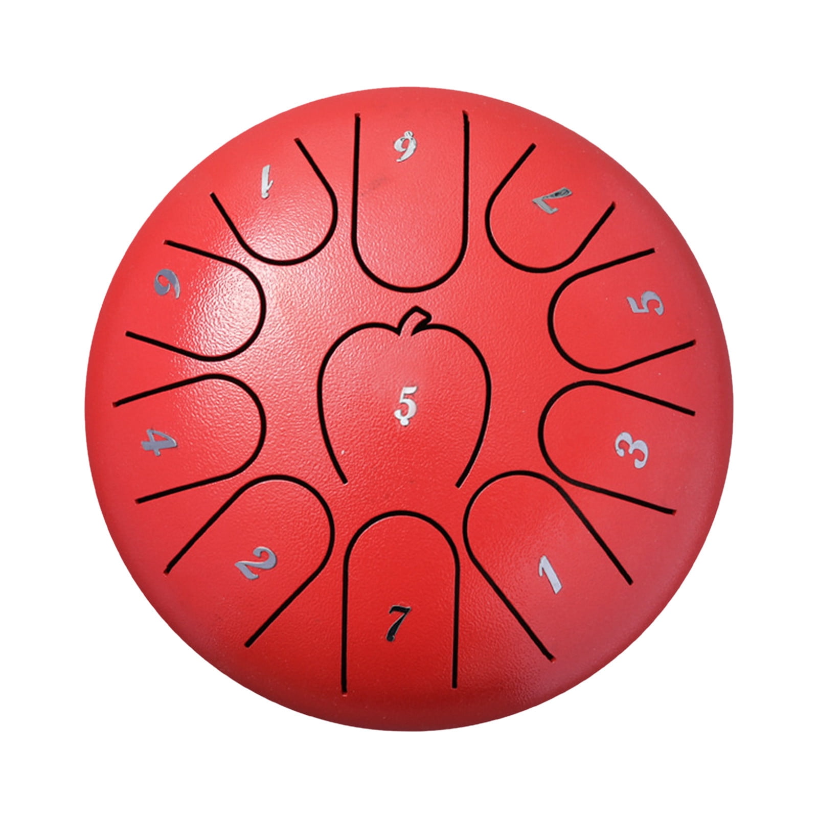 Red Red Steel Tongue Rain Drum Musical Instrument 6 Inch 11 Note Little ...