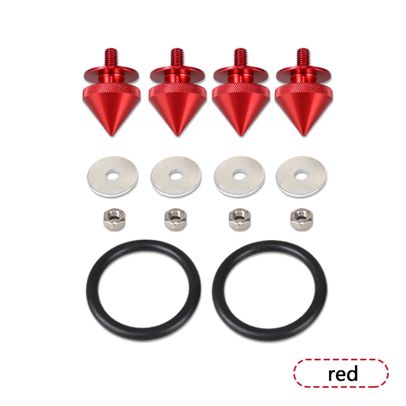 Red-Red Tip Quick Release Fasteners for Car, Bumper, Trunk, Hatch, Veds ...