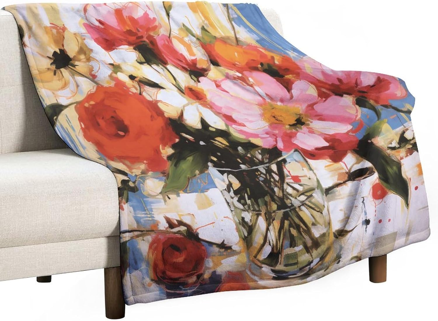 Red Regalia Loong Fuzzy Soft Blanket Chinoiserie Asian Oriental Pattern ...