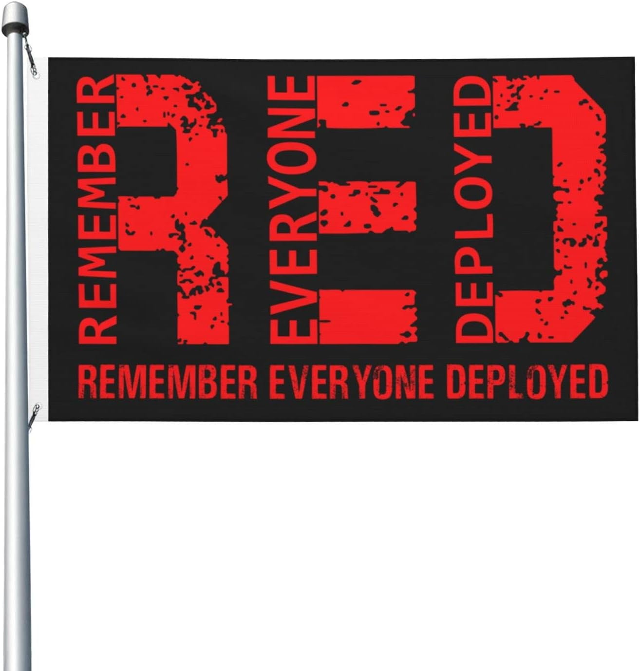 Red Remember Everyone Deployed Flags Outdoor Double Sided Flag ...