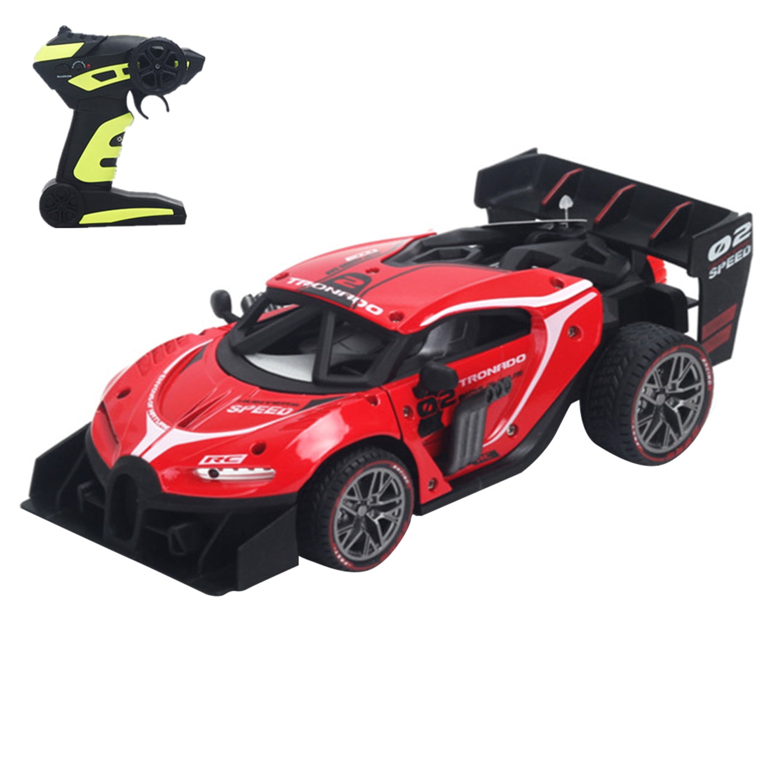 Red Remote Control Stunt Car 2.4G Alloy High Speed With Spray Function ...