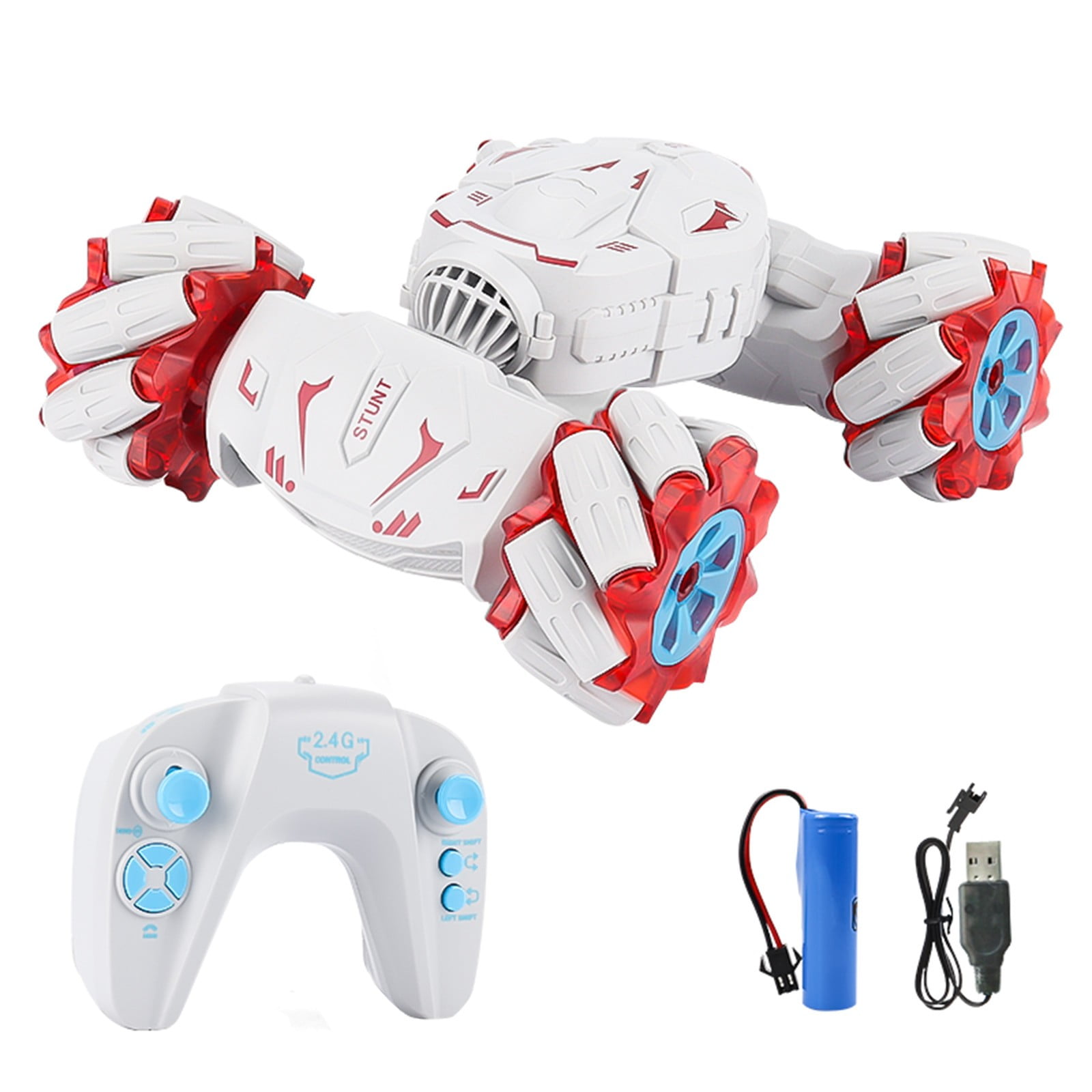 Red Remote Control Transforming Car With 4Wd All Terrain, Double Sided ...