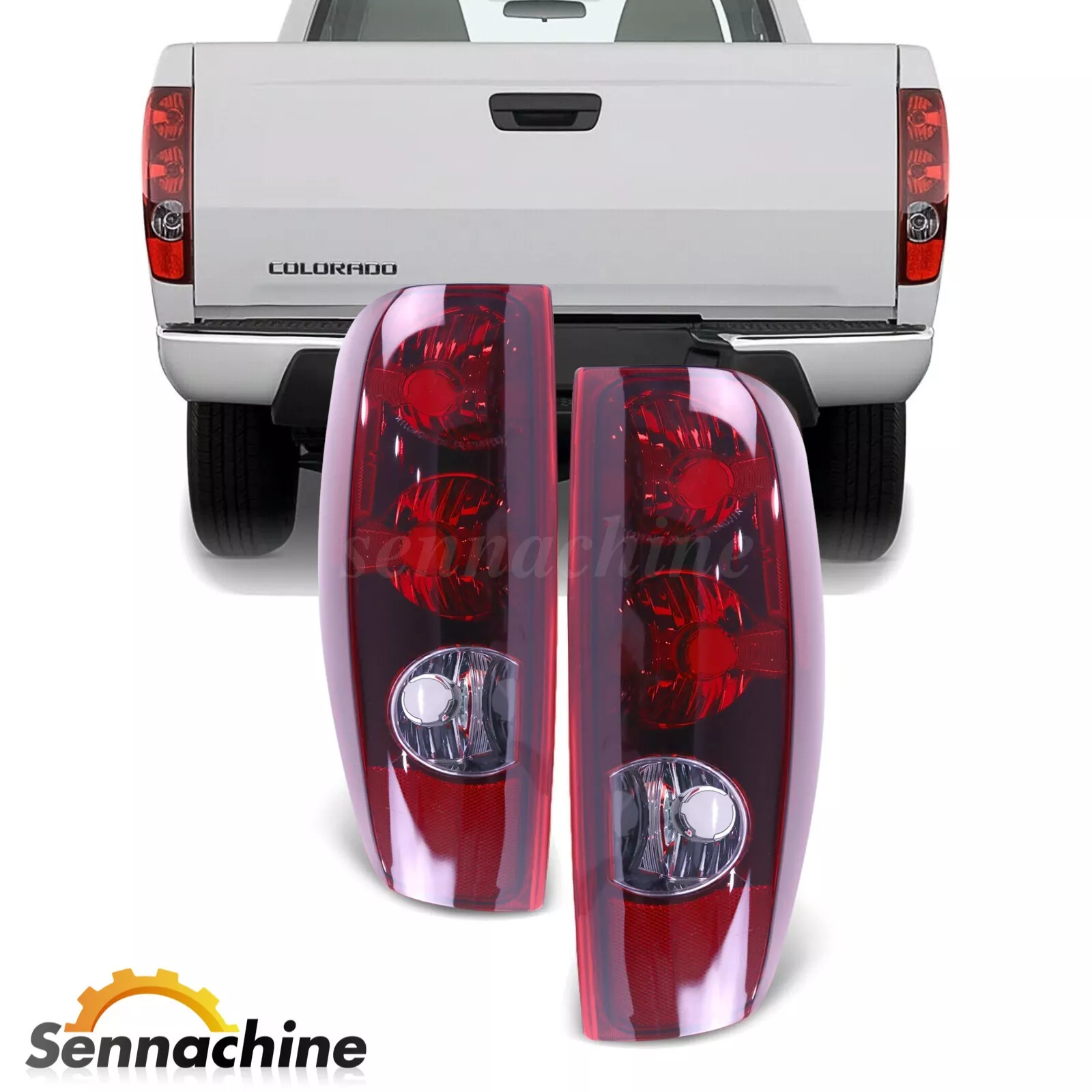 Red Replacement Brake Tail Lights Set For 2004-2012 Chevy Colorado/GMC ...
