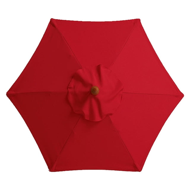Red Replacement Canopy for 8ft Round Terrace Umbrella with 6 Ribs ...