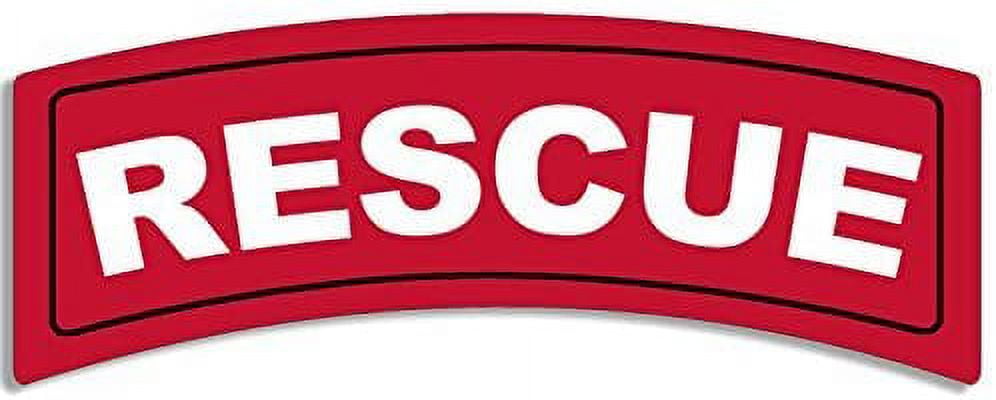 Red Rescue Tab Shaped 3M Reflective sticker| Search Military Medic ...