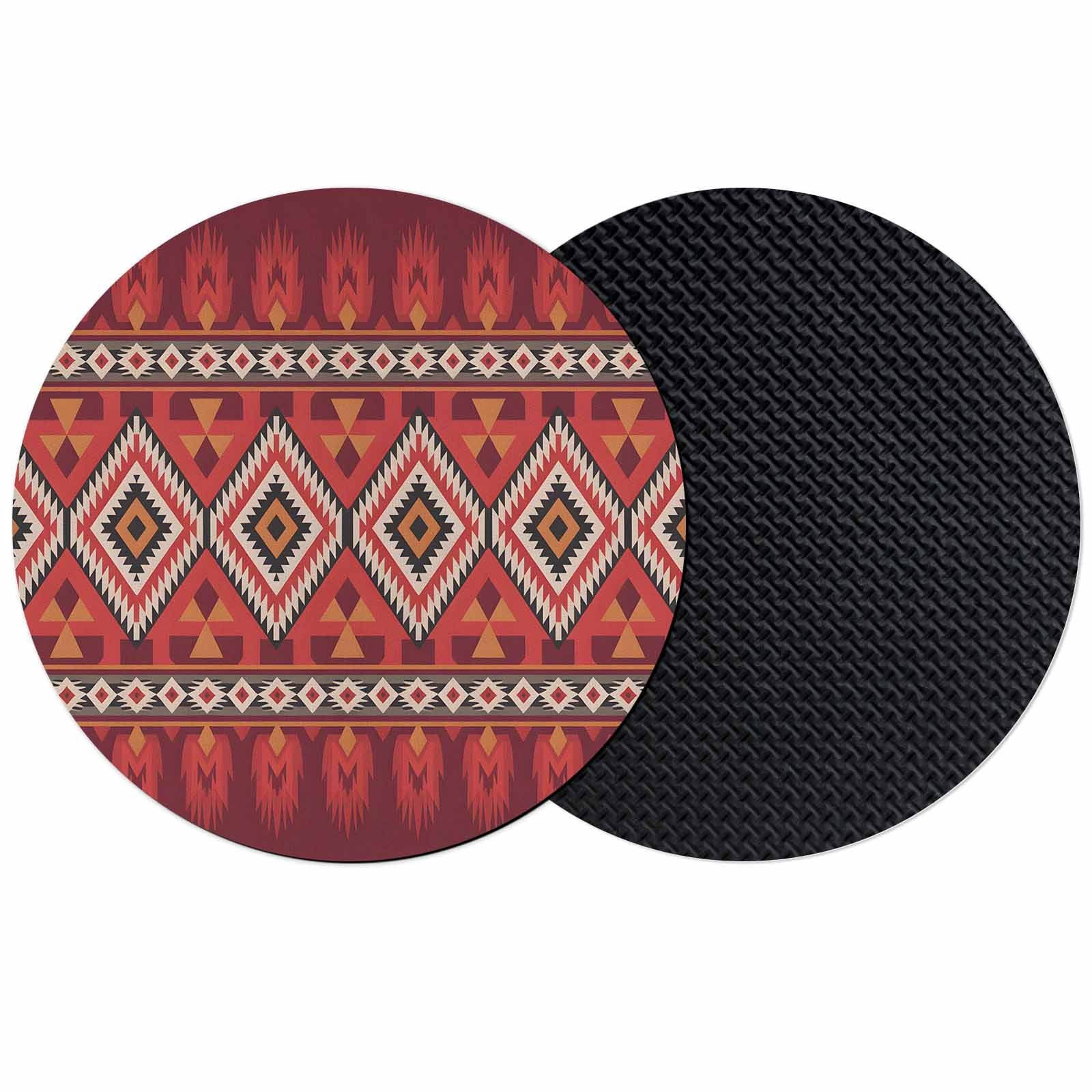 Red Retro Boho Coasters Set of 2, Absorbent Coasters for Drinks ...