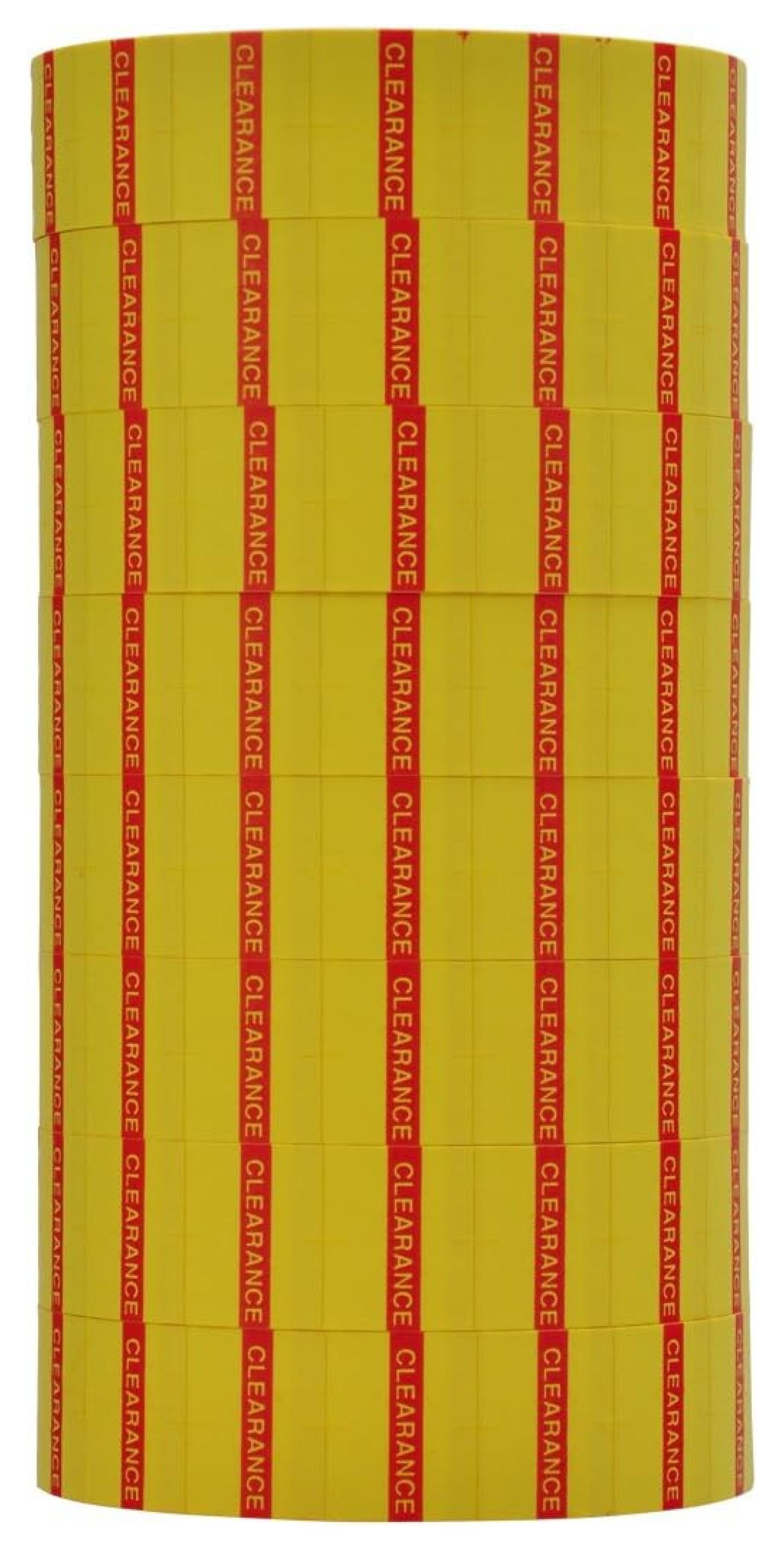 Red Reverse Print on Yellow"CLEARANCE" Blue Pricing Labels to fit 1136 ...