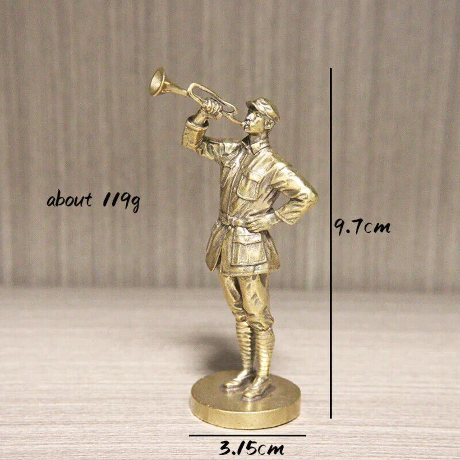 Red Revolutionary Volunteer Bugler Soldier Bronze Sculpture - Walmart.com
