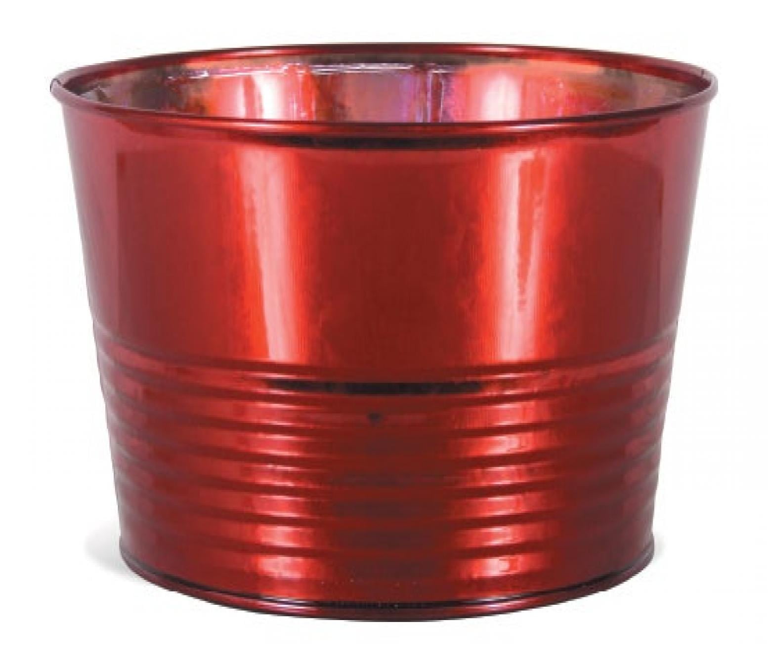 Red Ribbed Planter - Walmart.com