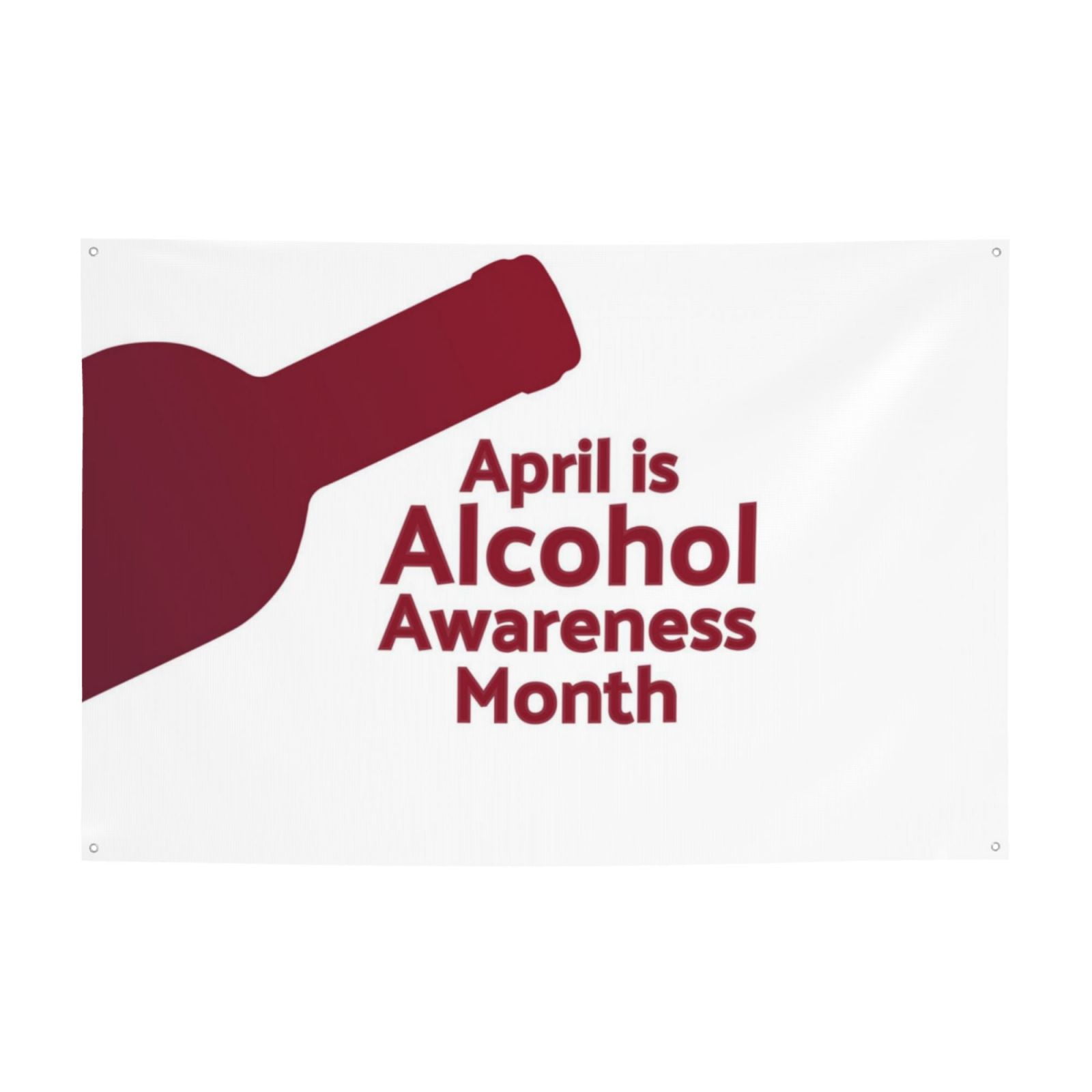 Red Ribbon For Alcohol Awareness Month Banner Backdrop Yard Sign 47*71 ...