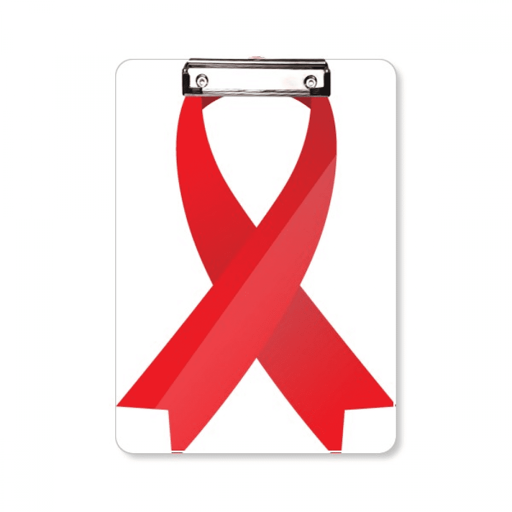 Red Ribbon Awareness World AIDS Day Clipboard Folder Writing Pad ...