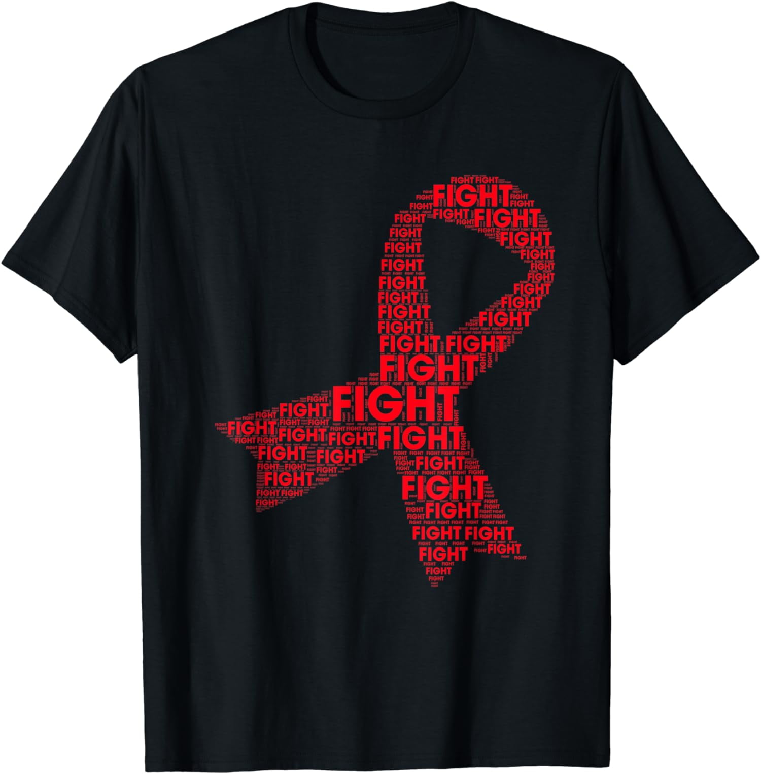 Red Ribbon Fight HIV AIDS Awareness Support Month Warrior T-Shirt ...