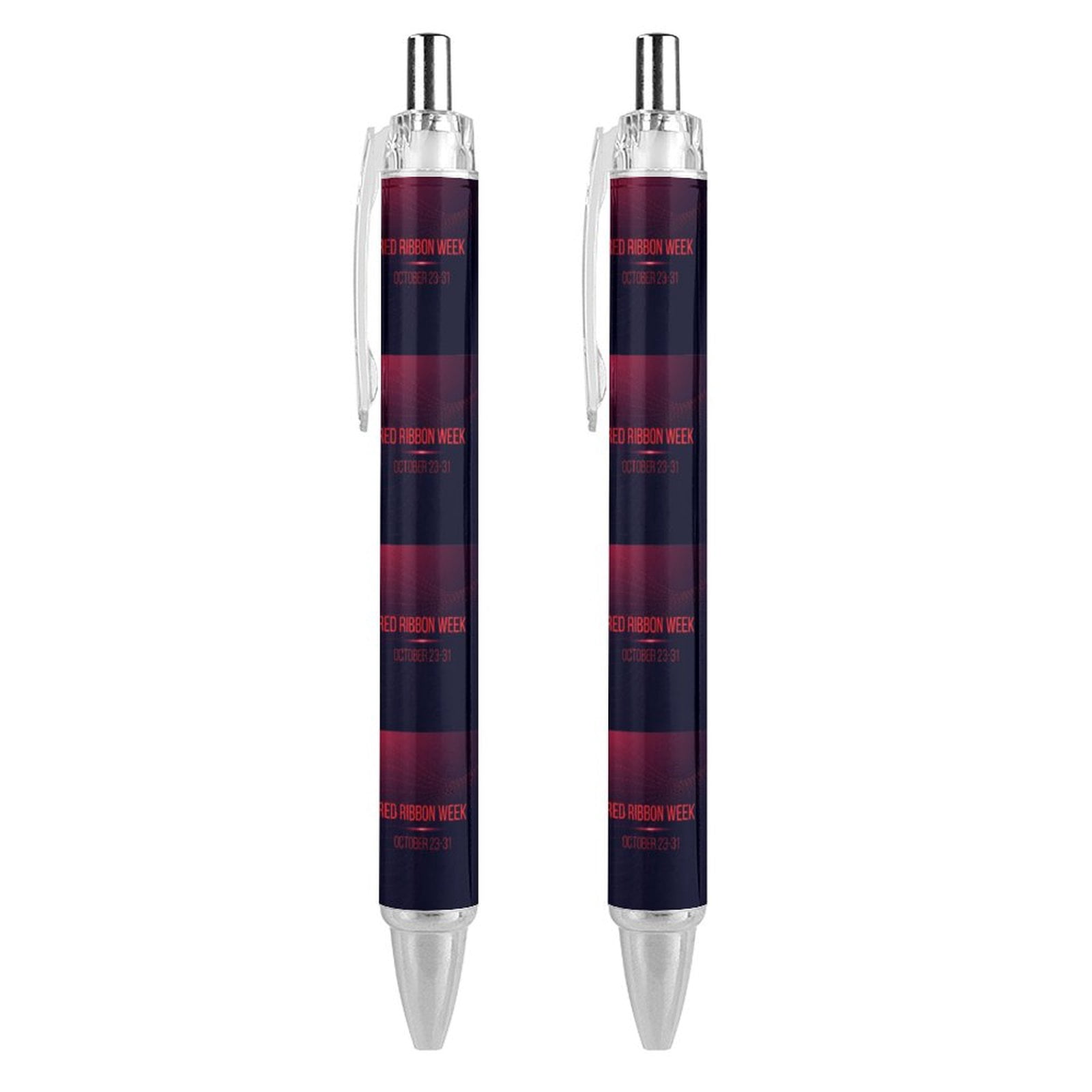 Red Ribbon Week Awareness Ballpoint Pen Retractable Pens Black Writing ...