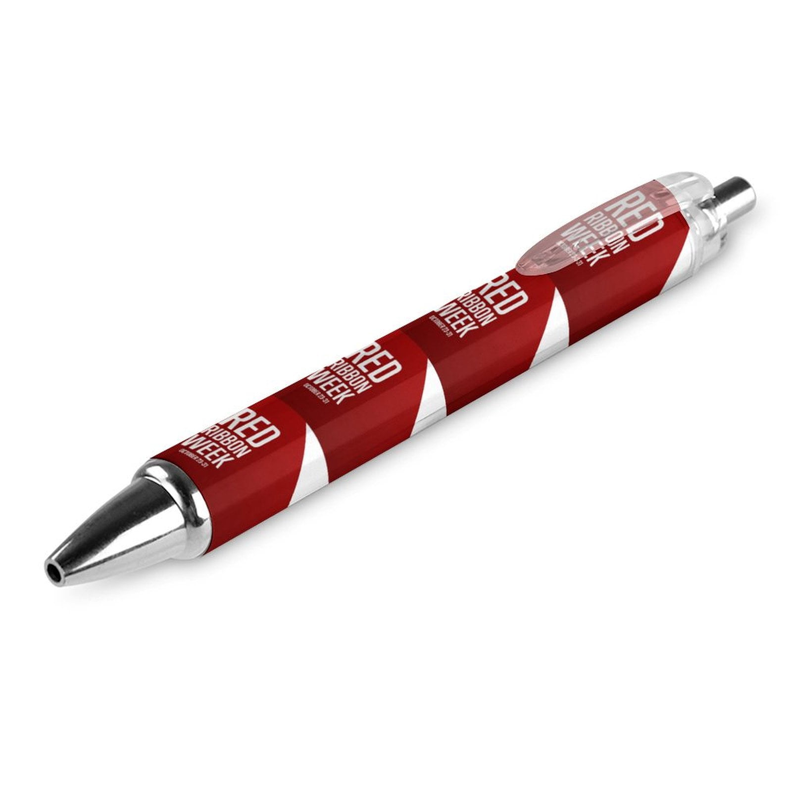 Red Ribbon Week Awareness Ballpoint Pen Retractable Pens Black Writing ...