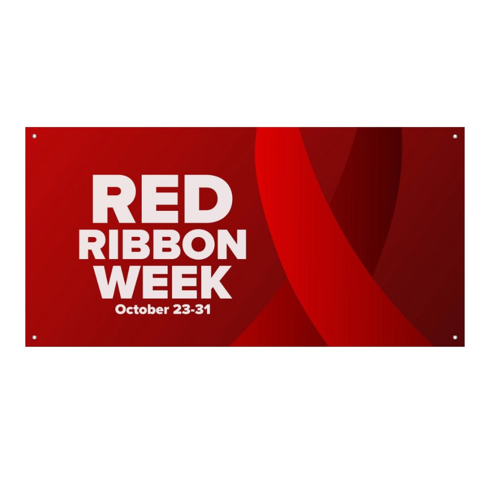Red Ribbon Week Awareness Banners Flag Hanging Backdrop Sign Wall ...