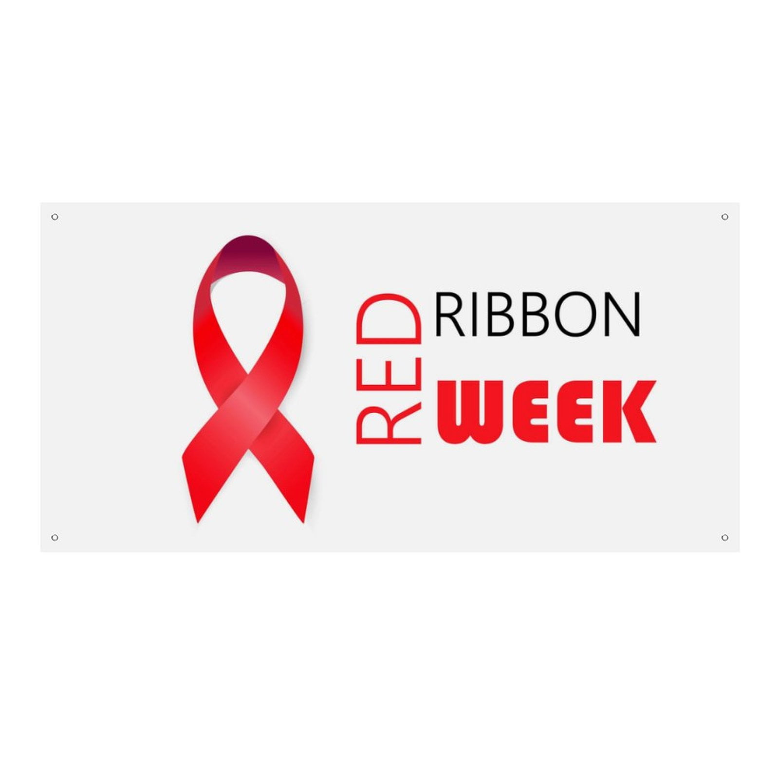 Red Ribbon Week Awareness Banners Flag Hanging Backdrop Sign Wall ...