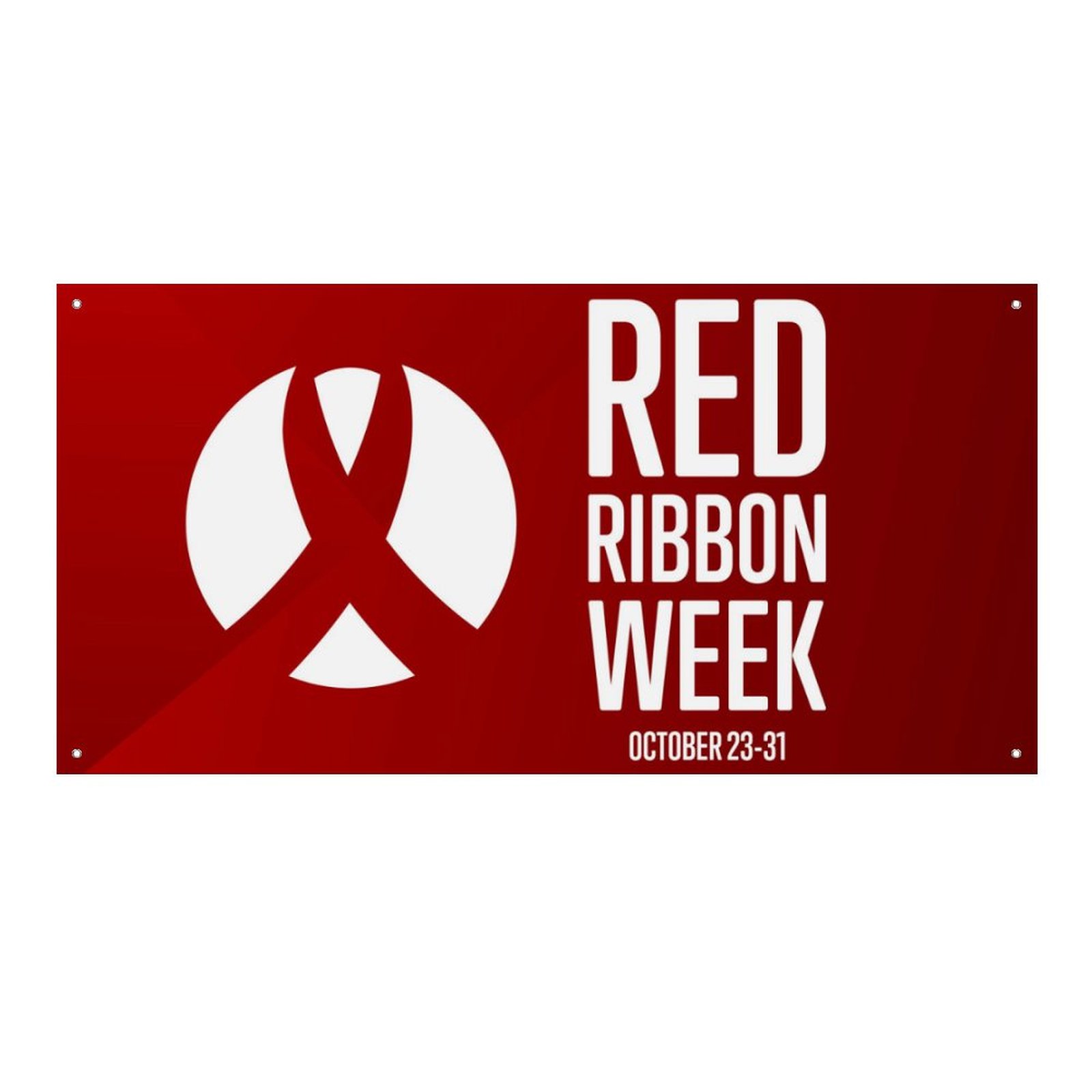 Red Ribbon Week Awareness Banners Flag Hanging Backdrop Sign Wall ...