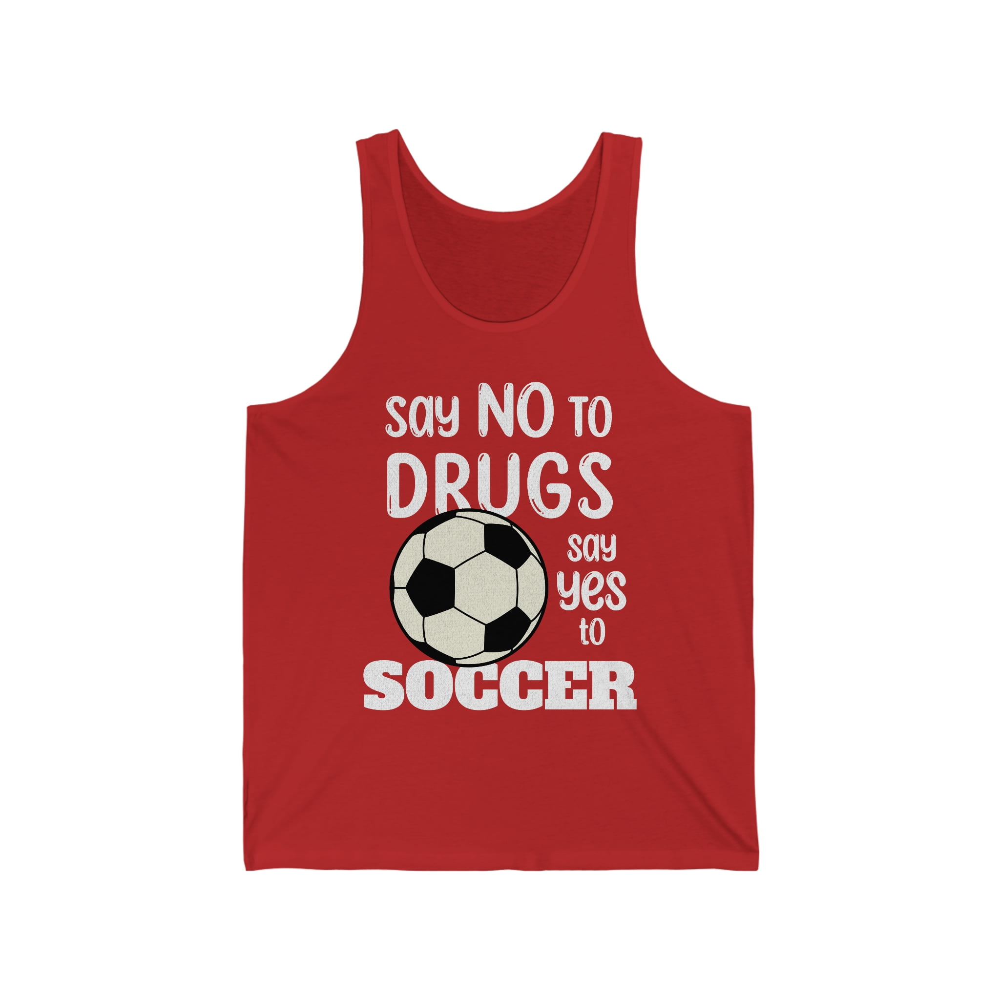 Red Ribbon Week Unisex Jersey Tank, Say No To Drugs Say Yes To Soccer ...