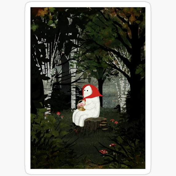 Red Riding Hood 2 Sticker Phone Decal Water Bottle Stickers Car Decals ...