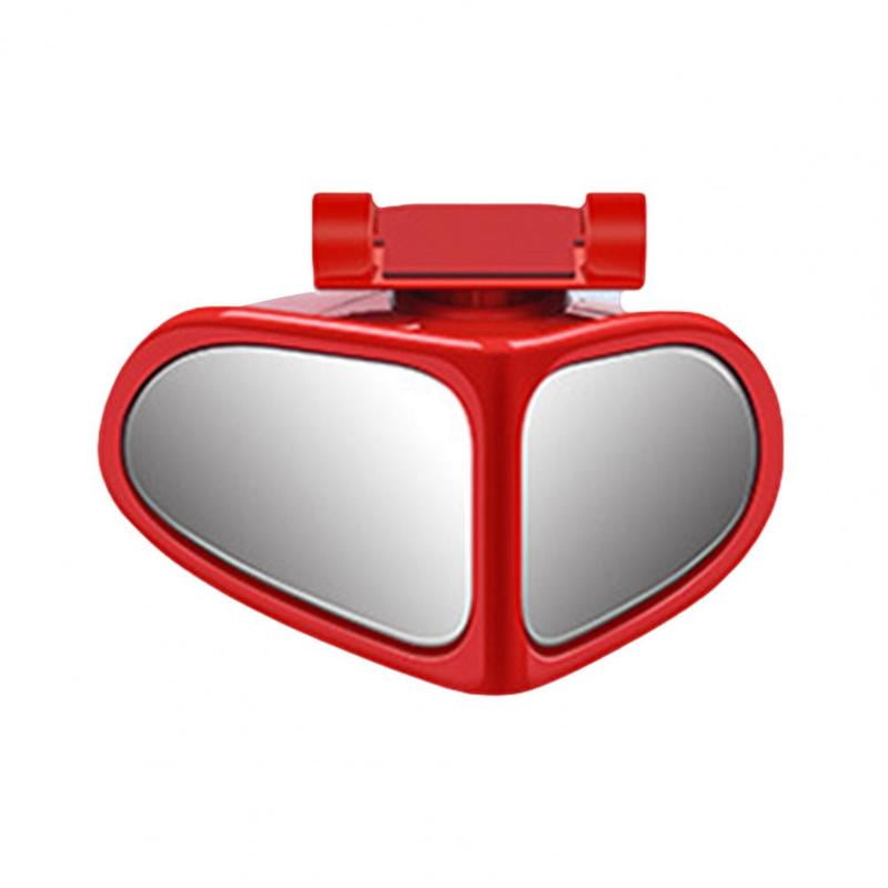 Red Right-60 Degree Rotatable 2 Side Car Blind Spot Convex Mirror ...