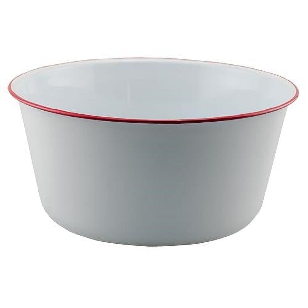 Red Rim Enamel Mixing Bowl - Walmart.com