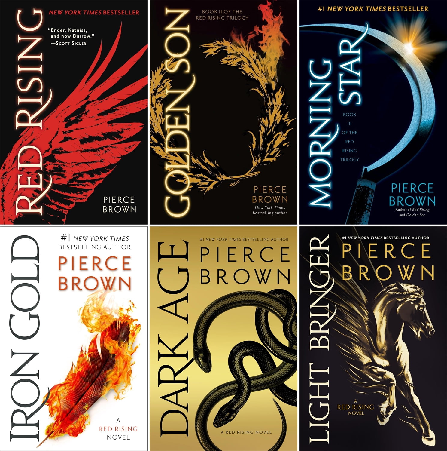 Red Rising Series Vol 1-6 Collection 6 Books Set by Pierce Brown (Red ...