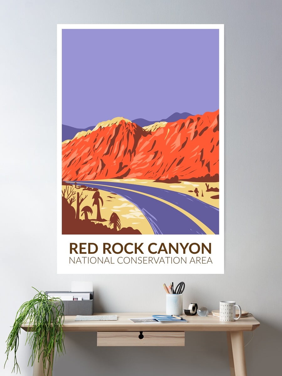 Red Rock Canyon National Conservation Area Mojave Vintage Poster Wall ...