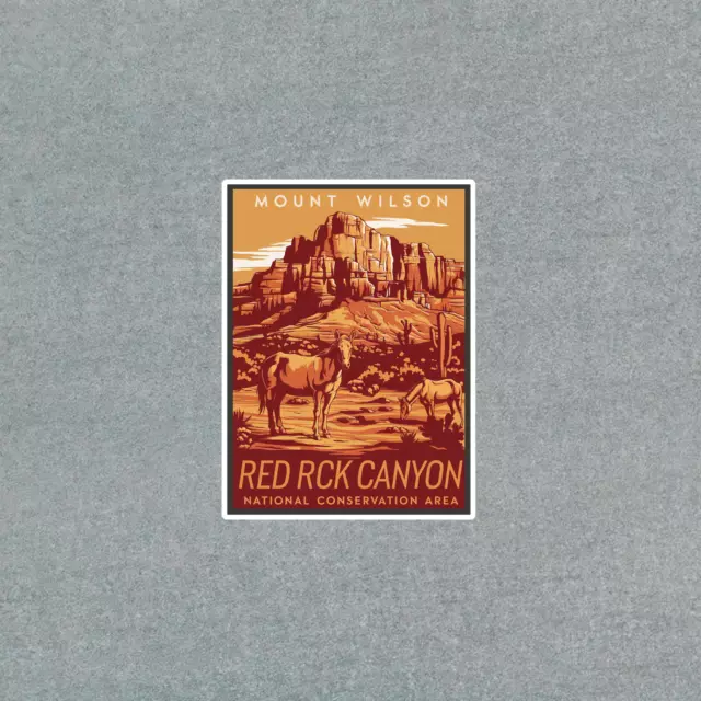 Red Rock Canyon National Conservation Area Sticker - Vintage Travel ...