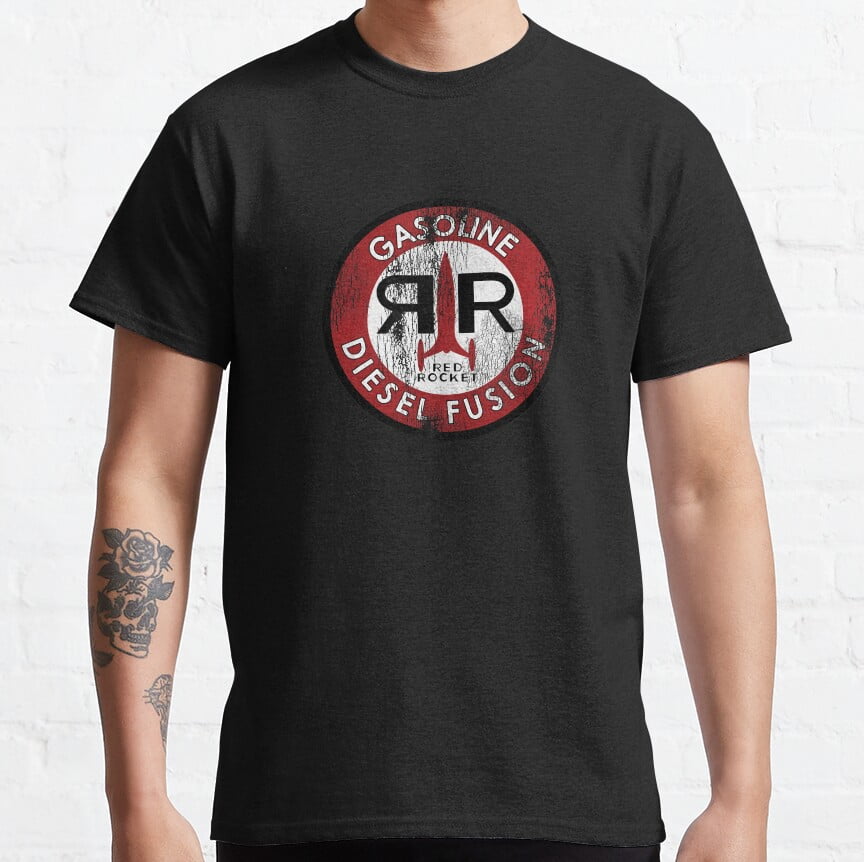 Red Rocket Logo (WornColor) Film clip theme T-shirt Film star T-shirt ...