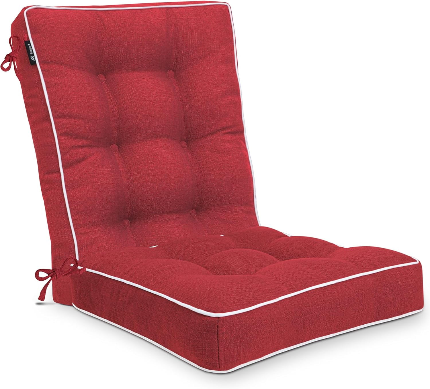 Red Rocking Chair Cushion Set, Indoor & Outdoor Water Resistant Rocker ...