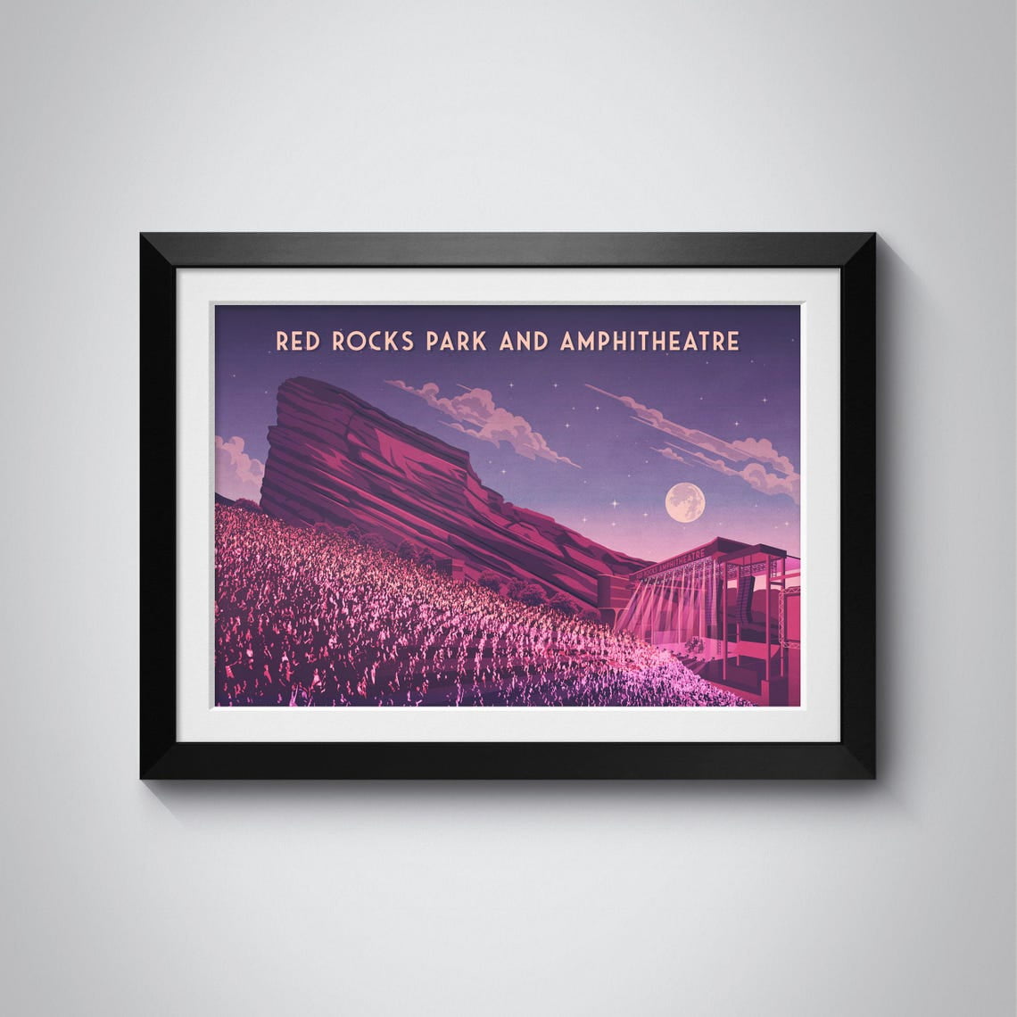Red Rocks Colorado Poster, Red Rocks Park And Amphitheatre, Colorado ...