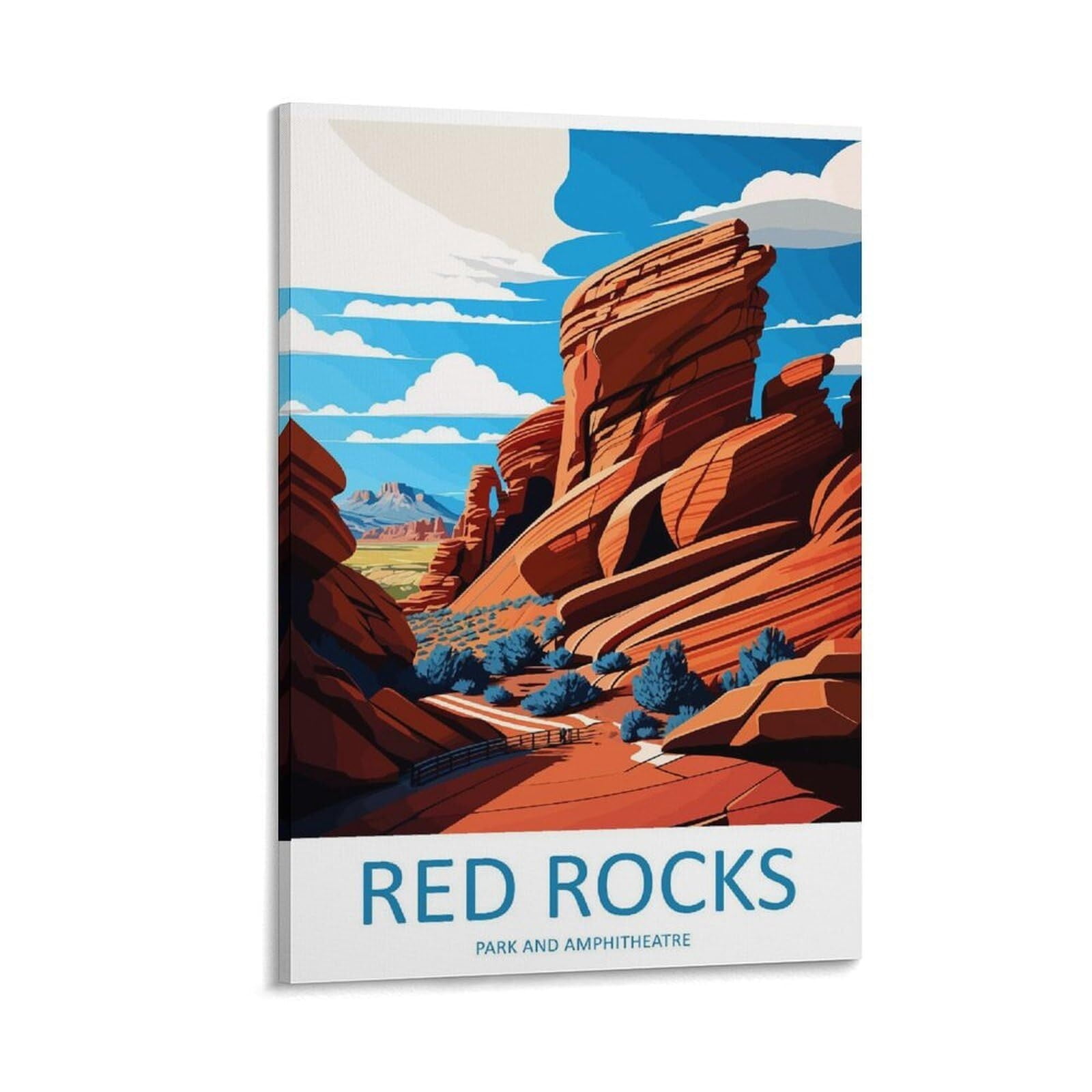 Red Rocks Park And Amphitheater Travel Print Wall Art Red Rocks Park ...