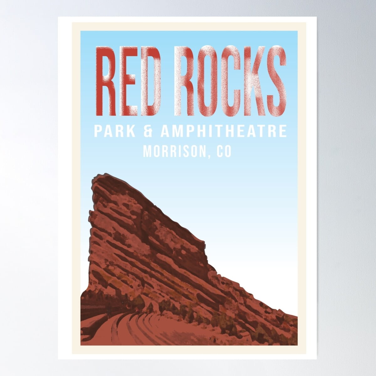 Red Rocks Poster Wall Art, Modern Wall Decor For Living Room Bedroom ...