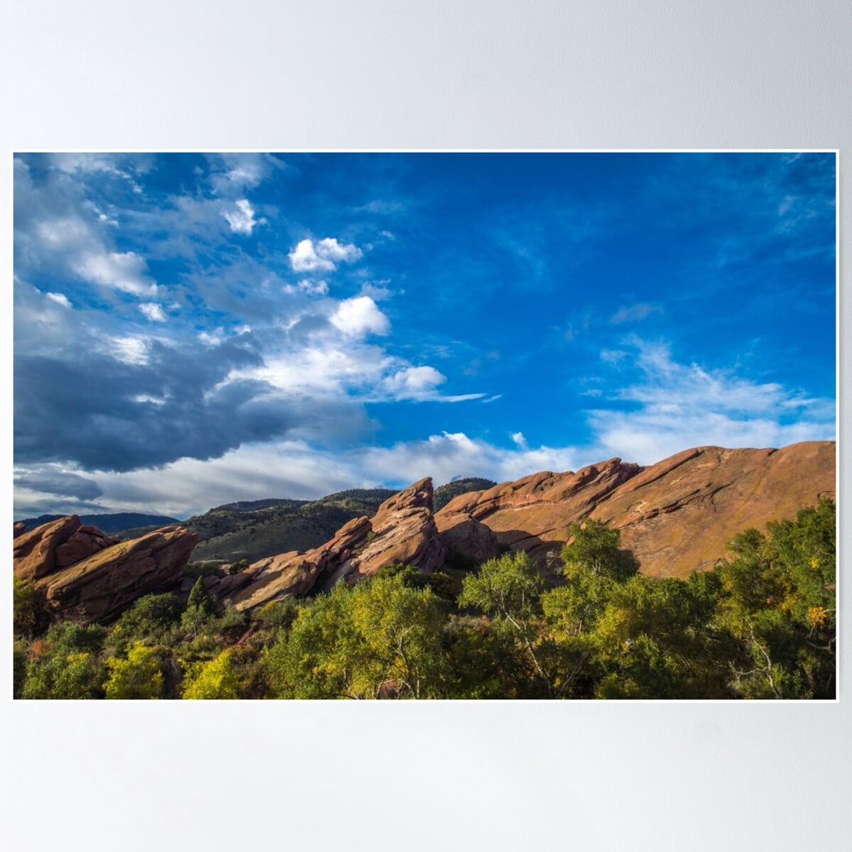 Red Rocks Poster Wall Art, Modern Wall Decor For Living Room Bedroom ...