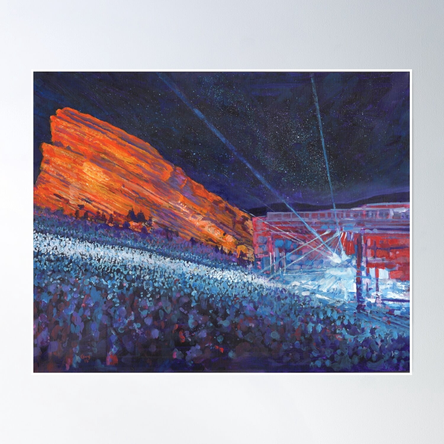 Red Rocks Sky Poster Wall Art, Modern Wall Decor, 8x12 UNFRAMED ...