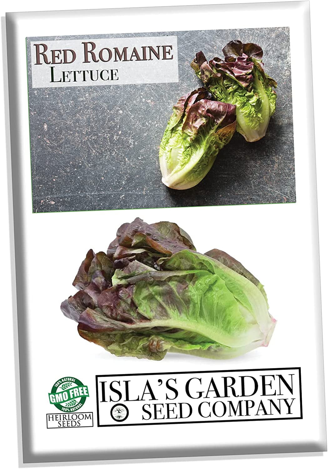 Isla's Garden Seeds Red Romaine Lettuce, 1000+ Heirloom Non-GMO Seeds ...