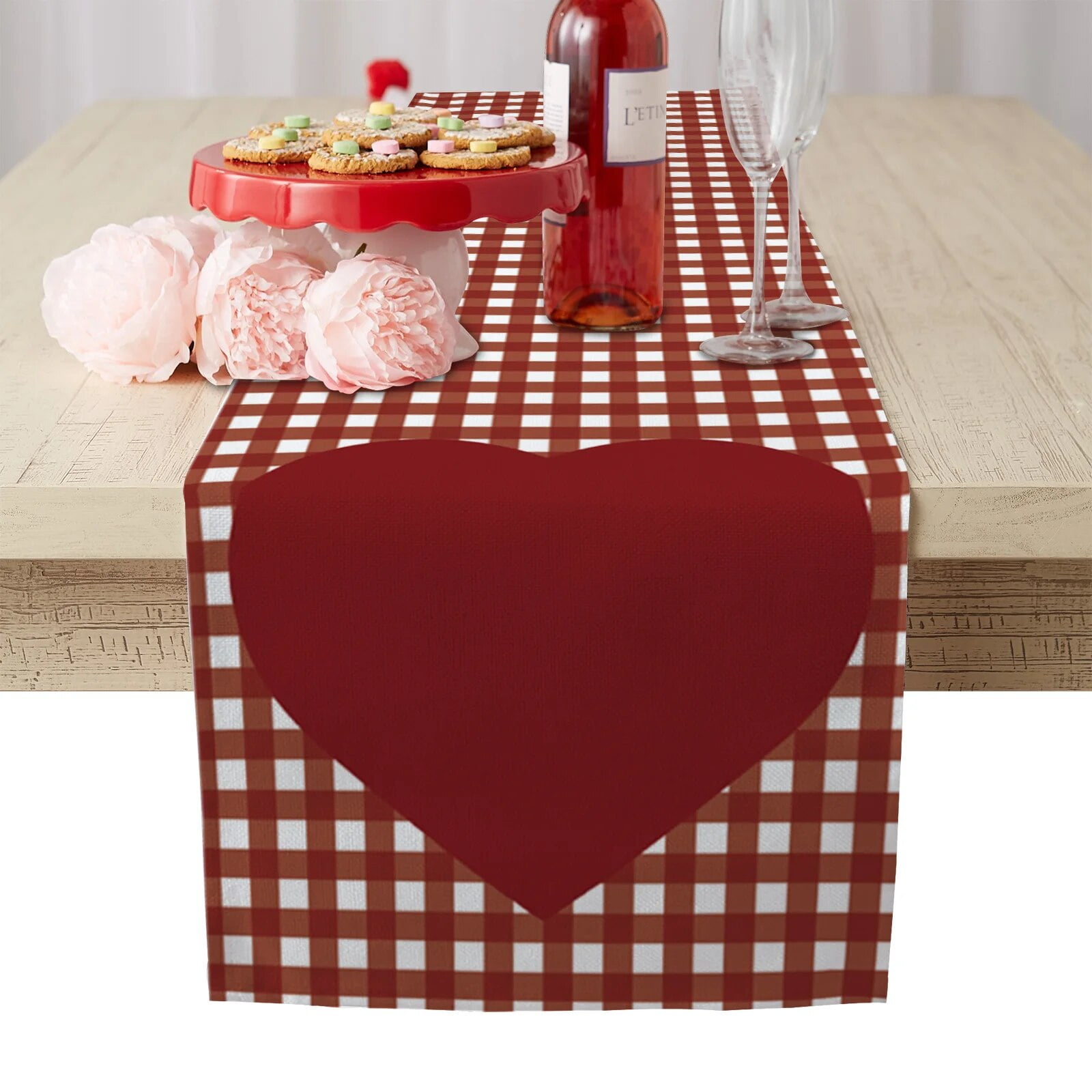 Red Romantic Rose Decorative Table Flag Luxury Dinner Wedding Party ...