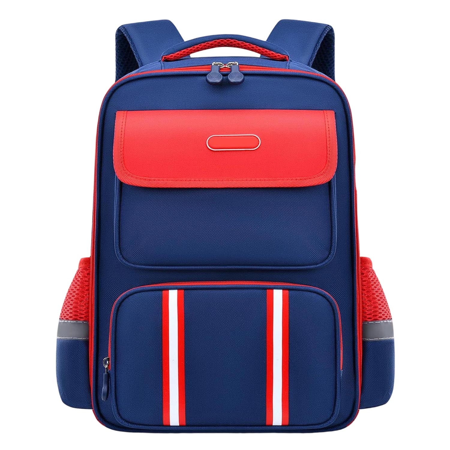 Red Roomy Ergonomic Backpack With Organized Sections And Durable Nylon ...