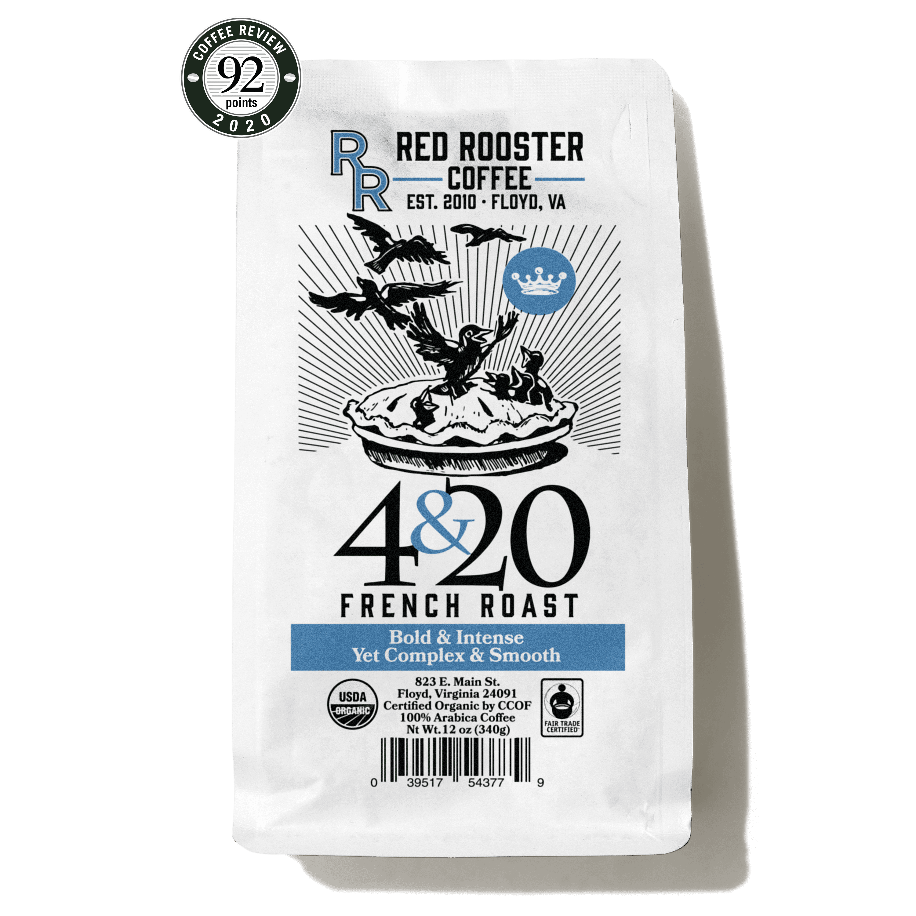 Red Rooster Coffee Roaster, Organic 4&20 French Roast, 5LB / Whole Bean ...