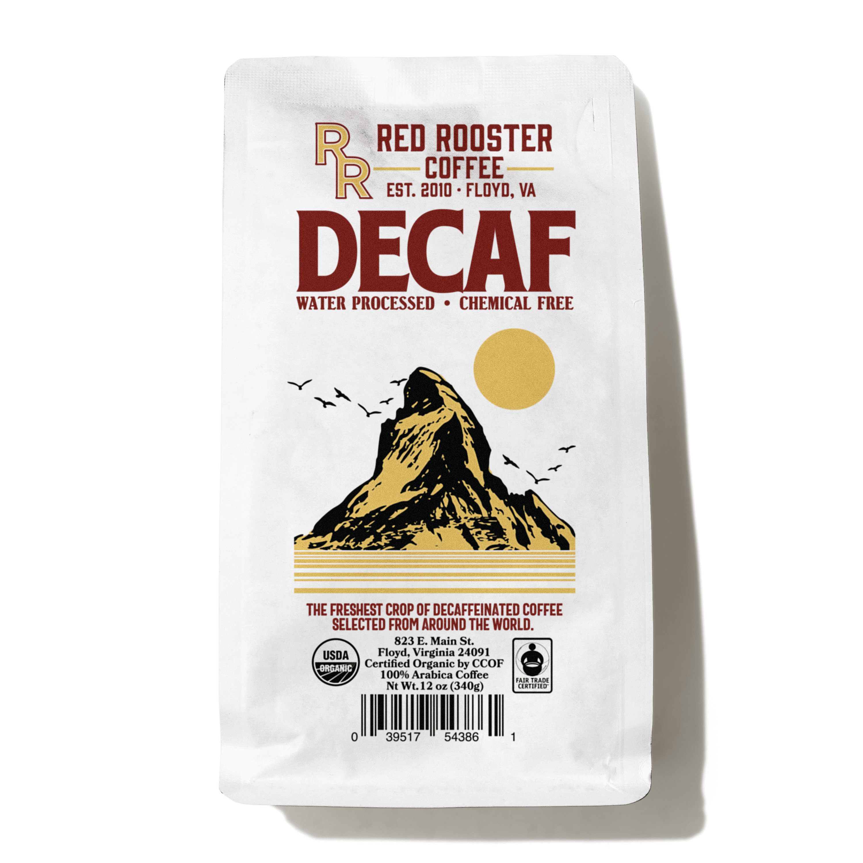 Red Rooster Coffee Roaster, Organic Decaf, 12OZ / Whole Bean - Walmart.com