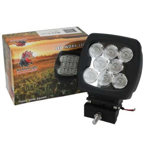 Red Rooster® LED Work Light - 80W Square Flood Beam - Walmart.com