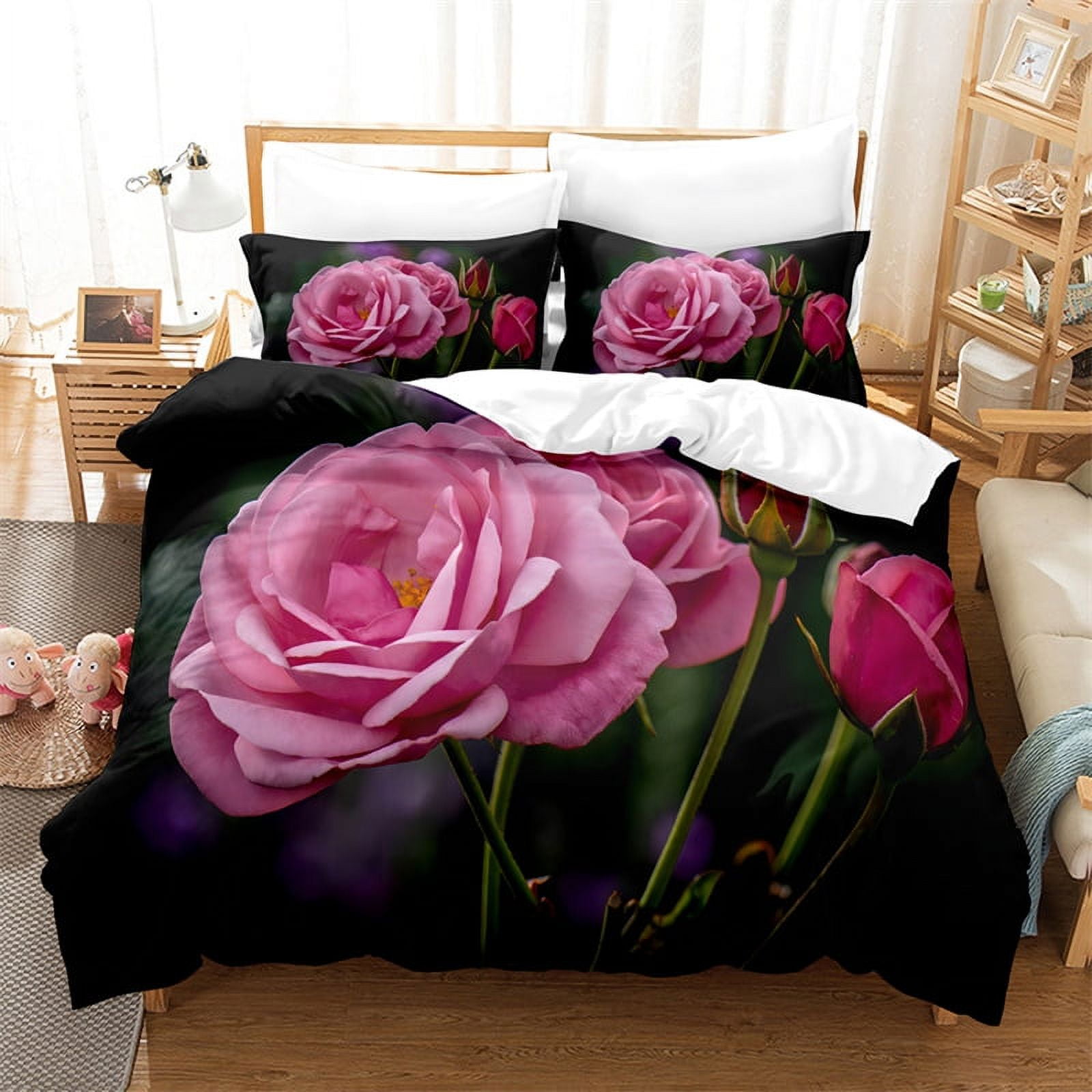 Red Rose Bedding Set Duvet Cover High-grade Comforter Bedding Sets Bed ...