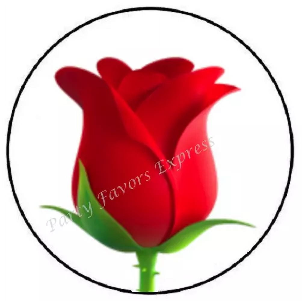 Red Rose Bud Stickers Party Favors Phone Decal Water Bottle Stickers ...