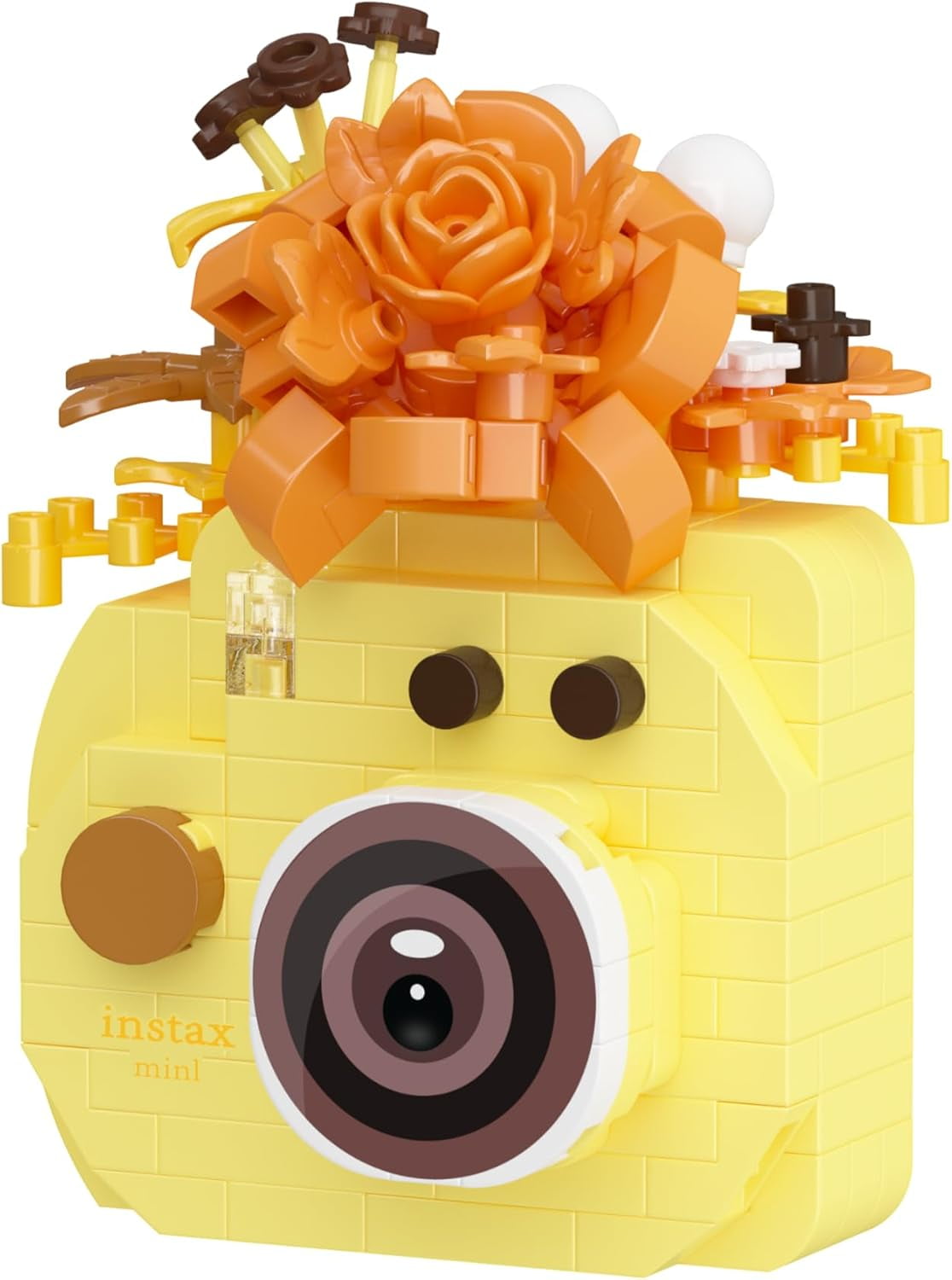 Red Rose Classic Cute Flower Camera Series Mini Building Toy Bricks ...