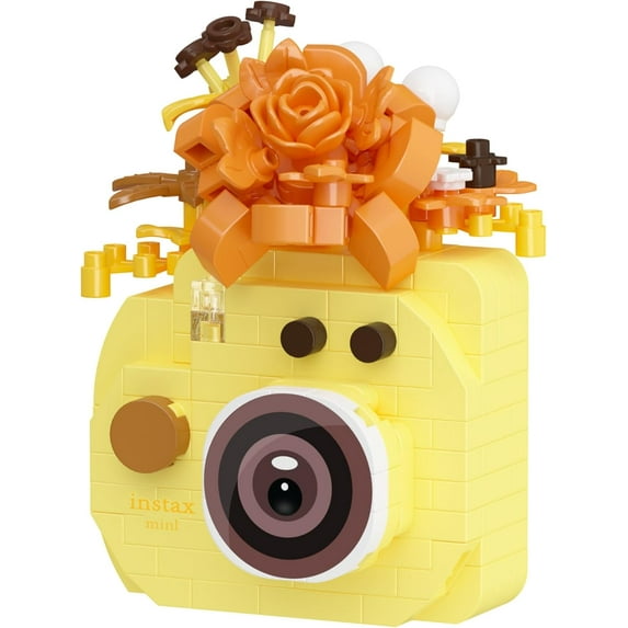 Red Rose Classic Cute Flower Camera Series Mini Building Toy Bricks ...