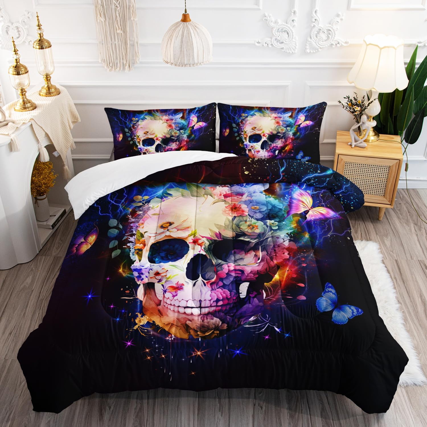 Red Rose Comforter Set Size 3D Red Floral Bedding Set Red and Black ...