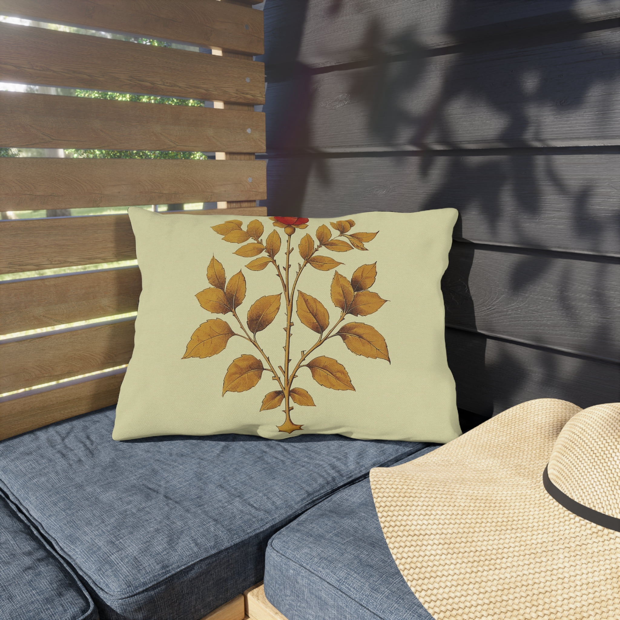 Red Rose, Cottagecore Floral Pillow, Soft Spring Decor - Outdoor Pillow ...