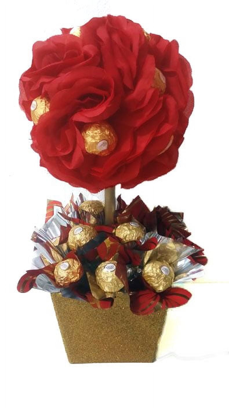 Red Rose Ferrero Rocher Topiary Gift Basket - Walmart.com